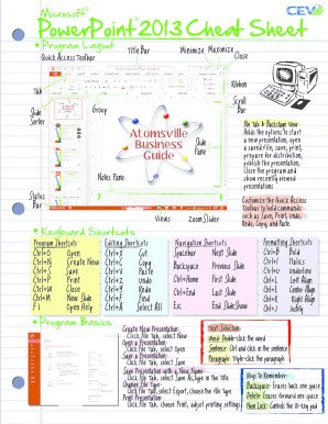Fillable Online PowerPoint 2013 Cheat Sheet Fax Email Print - pdfFiller