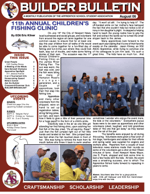 Fillable Online August 2006 Builder Bulletin - The Apprentice School ...