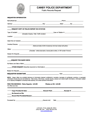 Fillable Online PPB Police Report Request Form 5-10 reviseddoc Fax ...
