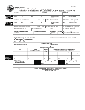 Fillable Online CERTIFICATE OF DISSOLUTION OF MARRIAGE, INVALIDITY OR ...