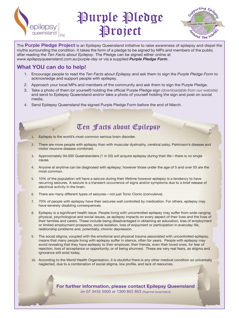 Fillable Online Purple Pledge Project Form.indd Fax Email Print - pdfFiller