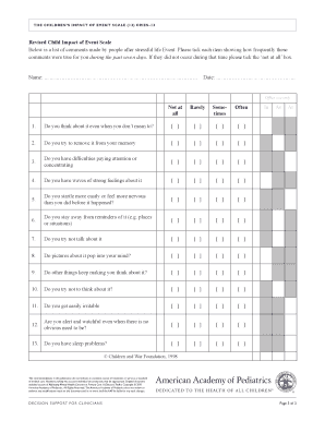 Fillable Online emdrresearchfoundation The children's impact of event ...