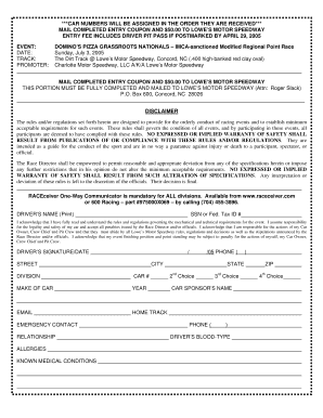 Fillable Online Fireworks 05 - IMCA Entry Form Fax Email Print - pdfFiller