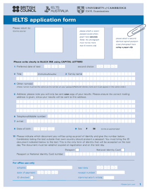 Fillable Online IELTS application form - aabecomua Fax Email Print - pdfFiller