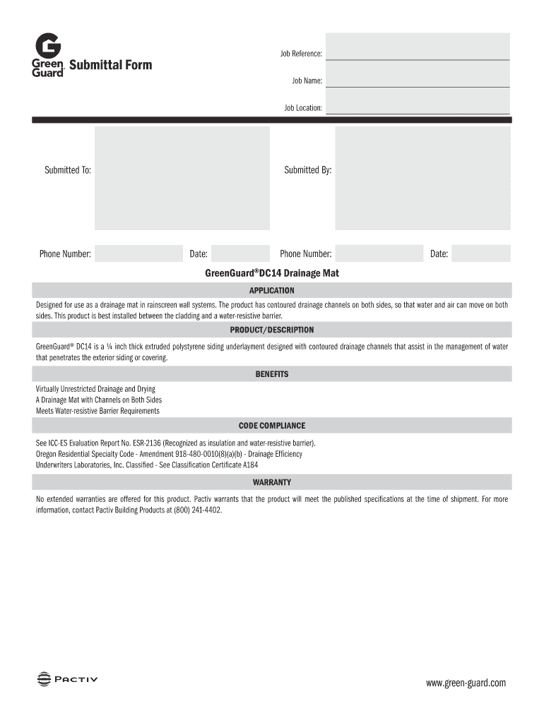 Fillable Online Submittal Form - Kingspan Insulation US Fax Email Print - pdfFiller