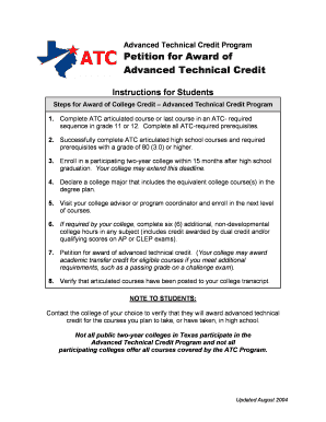 Fillable Online Student Petition Form.doc Fax Email Print - pdfFiller