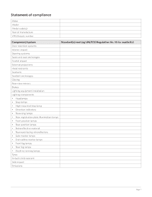 Fillable Online Statement of compliance. Statement of compliance Fax ...