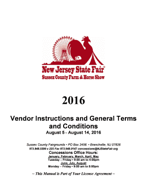 Fillable Online NJ State Fair Rules - New Jersey State Fair Fax Email ...