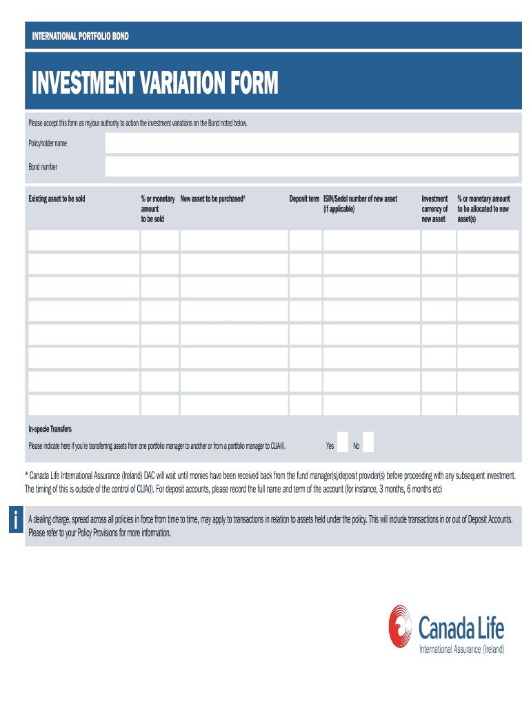 Fillable Online cli-ie-adviser canadalife co INTERNATIONAL PORTFOLIO ...
