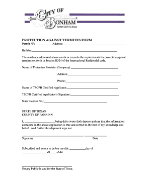 Fillable Online cityofbonham residential builders packet 1.doc Fax Email Print - pdfFiller