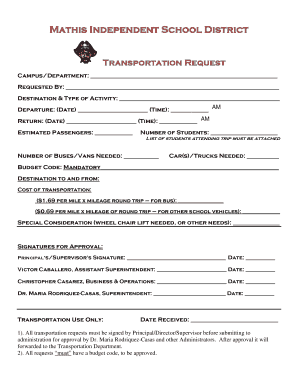 Fillable Online mathisisd Transportation Request Form.pdf - Mathis ...