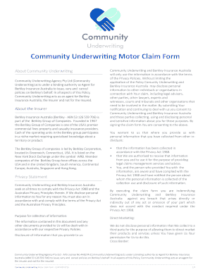 Fillable Online About Community Underwriting Fax Email Print - pdfFiller