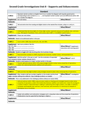 Fillable Online wheretomorrowbegins Second Grade Investigations Unit 8 ...