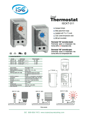 Fillable Online Small Thermostat - ISC Enclosure Cooling Fax Email ...