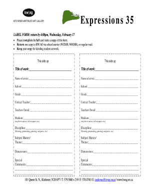 Fillable Online Expressions 35 Fax Email Print - pdfFiller