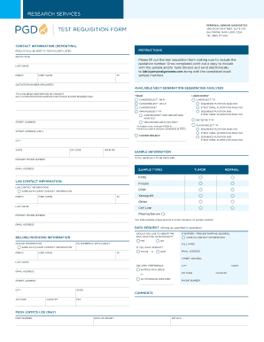 Fillable Online Test requisition bformb - Personal Genome Diagnostics ...