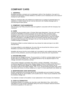 Fillable Online Motability provides a company car to employees in ...