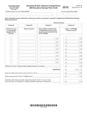 Fillable Online IN-529 - INgov Fax Email Print - pdfFiller