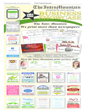 Fillable Online The Inter-Mountain We print more than newspapers Fax ...