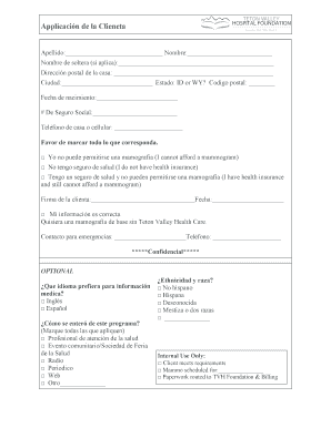 Fillable Online tvhcare Free Mammo Screening FormDraft Fax Email Print ...