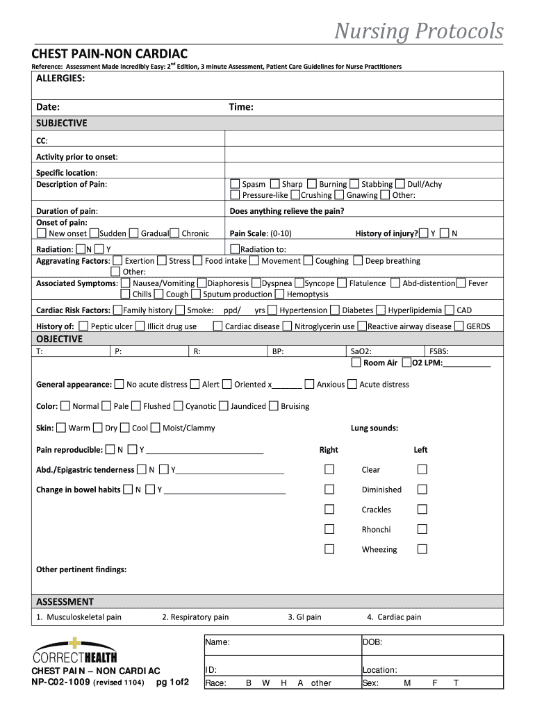 Fillable Online correcthealth Nursing Protocols - Correct Health ...