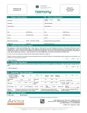 Fillable Online Download a Request bFormb - Sonic Genetics Fax Email ...