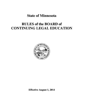 Fillable Online CLE Rules of the Minnesota - Minnesota Board of ...
