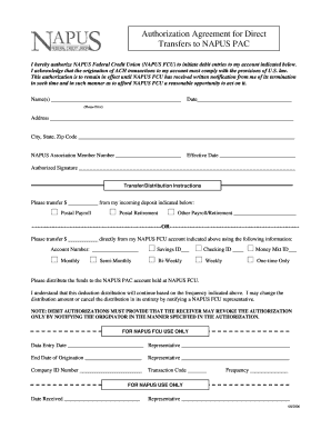 Fillable Online wipostmasters PAC FCU Authorization ...