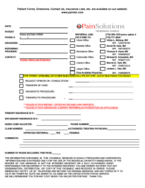 Fillable Online Provider Fax Referral Form Fax Email Print - pdfFiller