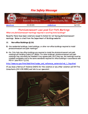 Fillable Online Fire Safety Message - The New York Fire Safety ...