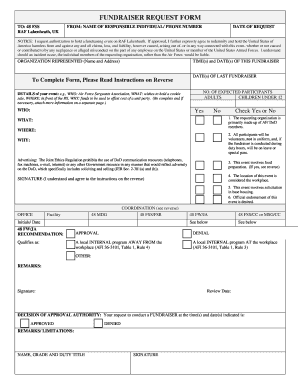 Fillable Online Fundraiser request bformb - Lakenheath FSS Fax Email Print - pdfFiller