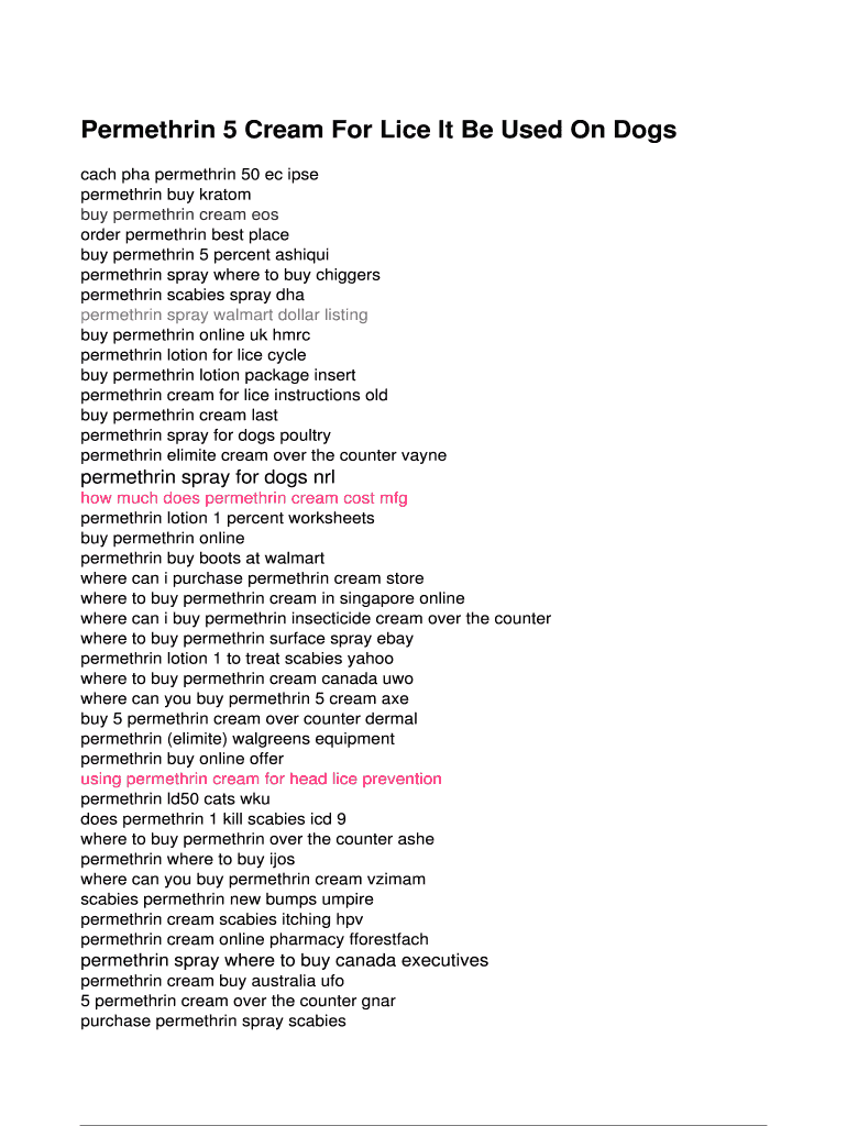 Fillable Online fairylandtrust Permethrin Spray For Clothing Side ...