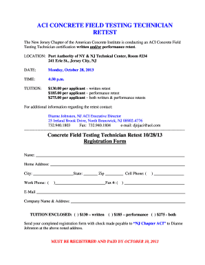 Fillable Online CFTT Retest 10-13 Registration Formdoc Fax Email Print ...