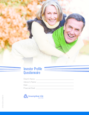 Fillable Online infonet assumption Investor Profile Questionnaire ...