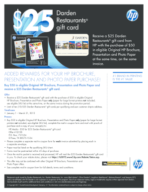 Fillable Online ADDED REWARDS FOR YOUR HP bROcHURE PRESEntAtiOn AnD ...