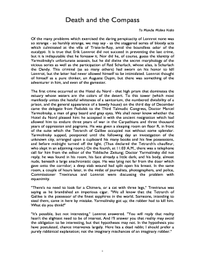 Fillable Online Death and the Compass Fax Email Print - pdfFiller