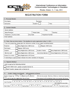 Fillable Online icicte Telephone Country Code Fax Email Print - pdfFiller