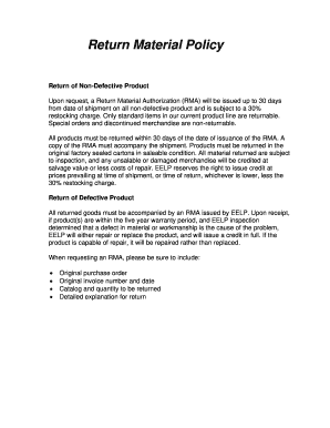 Rma Full Form - Fill Online, Printable, Fillable, Blank | pdfFiller