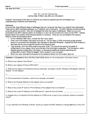 Fillable Online csweb cs wfu Lab12Manual.doc - csweb cs wfu Fax Email Print - pdfFiller
