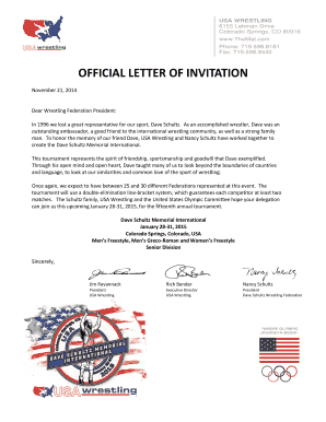 Fillable Online OFFICIAL LETTER OF INVITATION Fax Email Print - pdfFiller