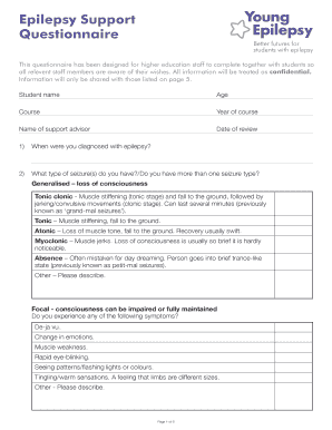 Fillable Online Epilepsy Support Fax Email Print - pdfFiller