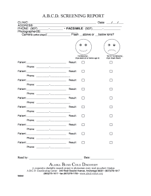 Fillable Online abcd-vision ABCD SCREENING REPORT - babcdb ...