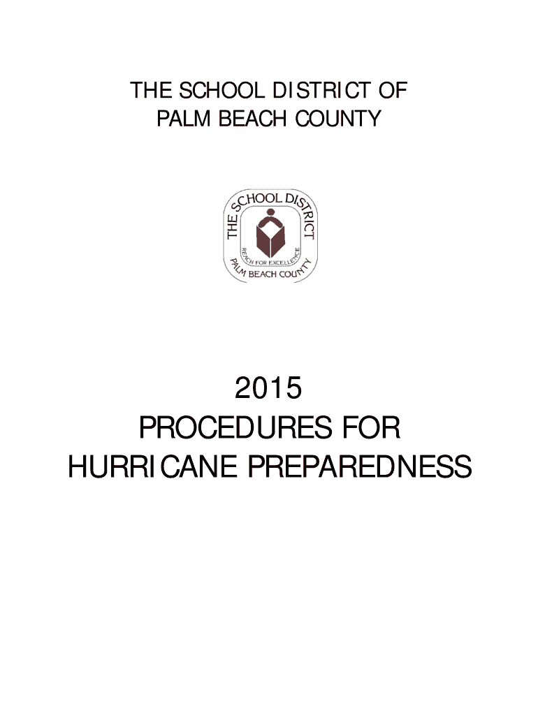 Fillable Online palmbeachschools Hurricane Manual - the School District ...