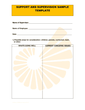 Fillable Online SUPPORT AND SUPERVISION SAMPLE TEMPLATE Fax Email Print ...