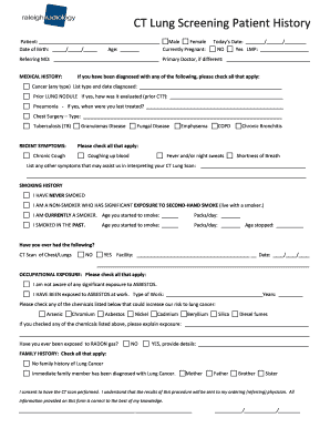 Fillable Online CT Lung Screening - Raleigh Radiology Fax Email Print ...