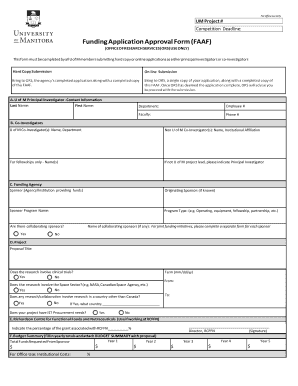 Fillable Online umanitoba UM Project # Fax Email Print - pdfFiller