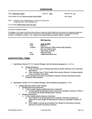 Fillable Online ADDENDUM Project No Fax Email Print - pdfFiller