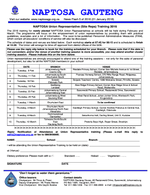 Fillable Online naptosa org naptosa gauteng Fax Email Print - pdfFiller