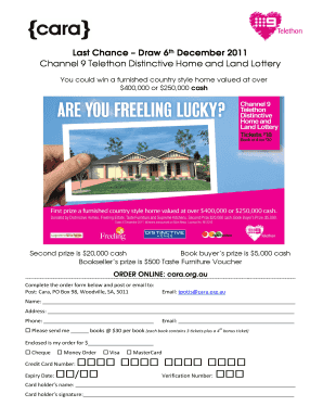 Fillable Online cara org Last Chance order form - cara org Fax Email ...