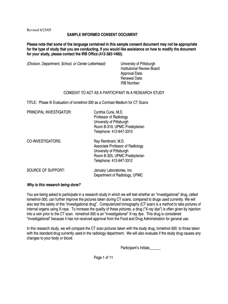 Fillable Online SAMPLE INFORMED CONSENT DOCUMENT - bhomebbgrandecombbnetb Fax Email Print ...